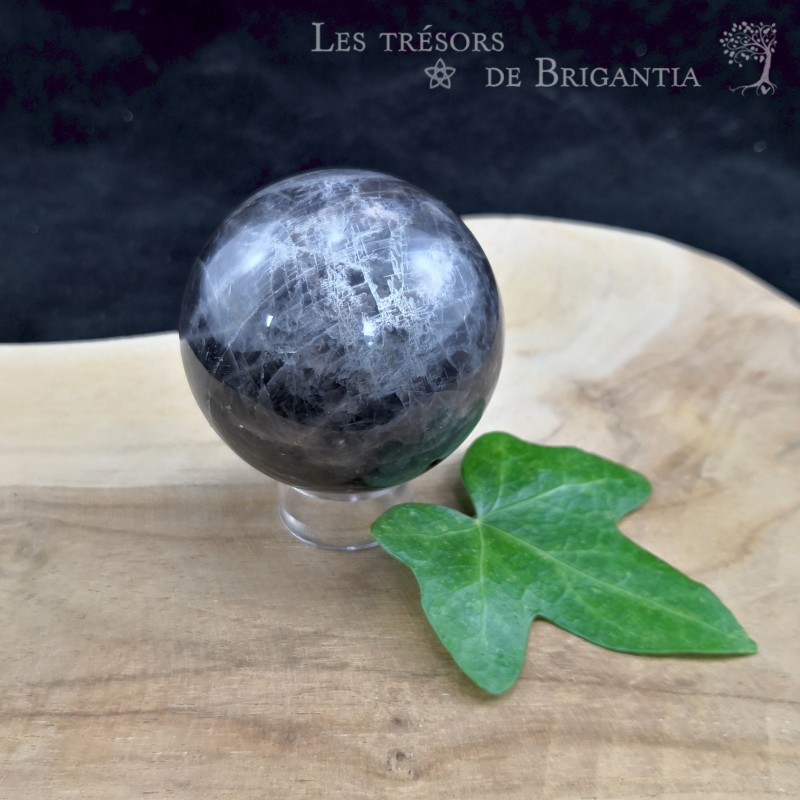 Pierre de lune noire Microcline - Sphère
